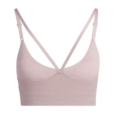 Adidas Purelounge Light Support Strappy Sports Bra Womens Pink