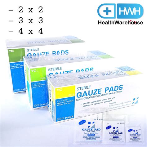 Sterile Gauze Pads ผ้าก๊อซปลอดเชื้อ 2 X 2 3 X 3 4 X4 นิ้ว ซองละ 1