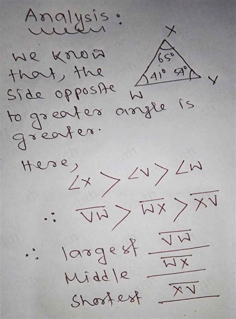 solved 8 order the sides of each triangle from shortest to longest 1