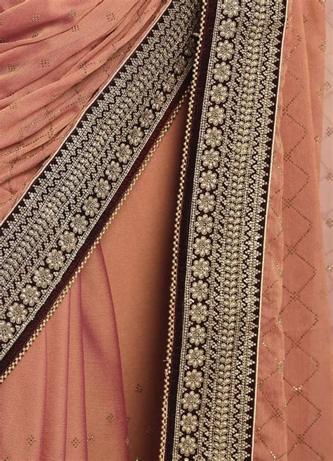 Buy Delicate Peach Colour Saree Online In India Mohey Saree For Women