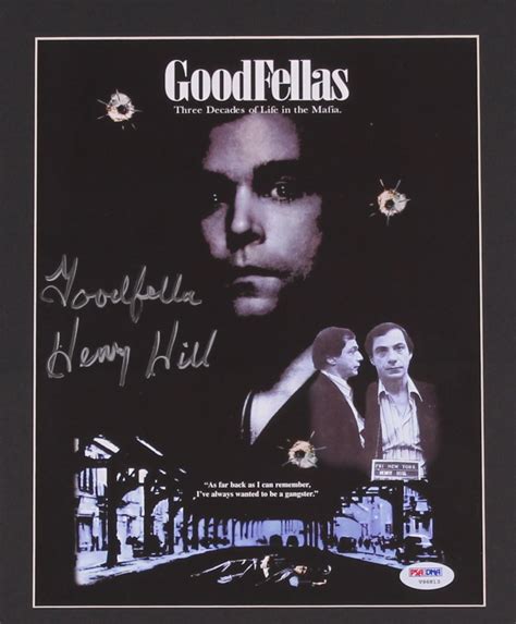 Henry Hill Signed Goodfellas 15x21 Custom Framed Movie Poster Display