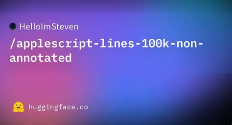 100000 Unique Lines Of Applescript Code Non Annotated Rdatasets