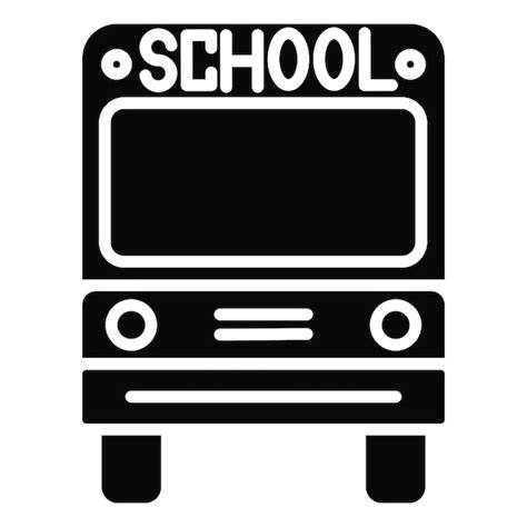 학교 버스 아이콘 프리미엄 벡터