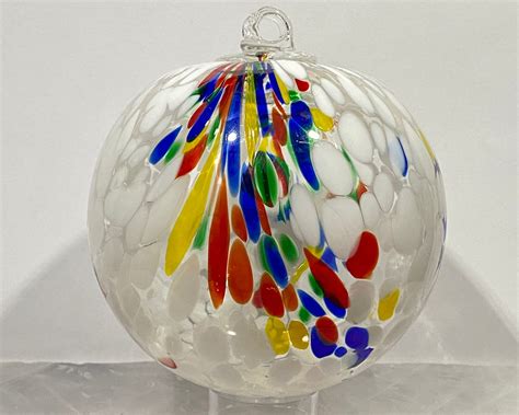 389 103 Oz Hand Blown Glass Witch Ball Suncatcher Glass Etsy Hand