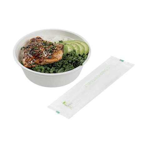 Basic Nature White Cpla Plastic Cutlery Set Compostable Wrapper