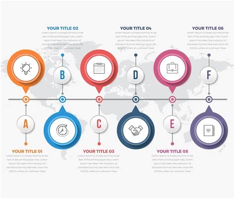 Premium Vector Horizontally Aligned Infographics Template With 06