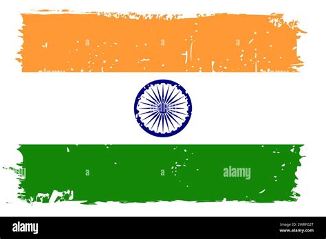 India Flag Vector Flag With Stylish Scratch Effect And White Grunge