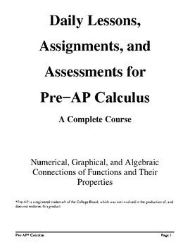 Pre AP Calculus Unit Introduction To Functional Analysis By Mark Sparks