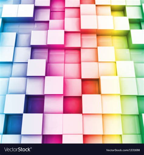 Colorful Cubes Background Royalty Free Vector Image