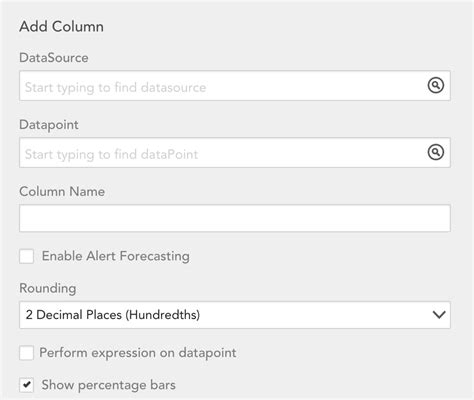 Table Widget Logicmonitor