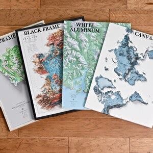 Eritrea Shaded Relief Map Natural Topography Etsy