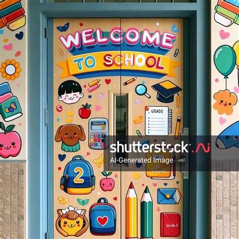 Welcome School Door Decration Welcome School Ai Generated Image