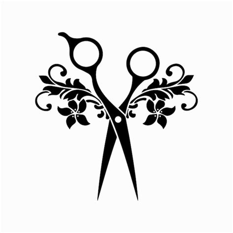 La Silhouette Du Coiffeur Licône Des Ciseaux Le Logo Des Ciseaux