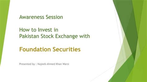 Invest In Psx With Foundation Sec Via Rda Pptx Stocks And Bonds Personal Investing