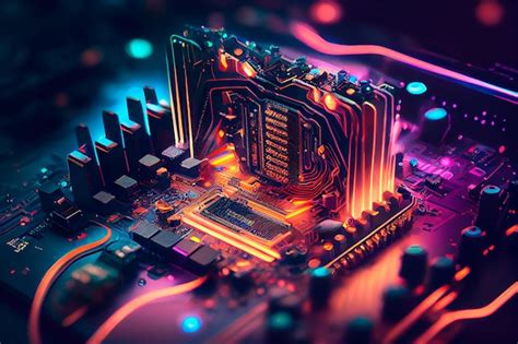 Premium Photo Abstract Circuit Cyberspace Design Created With Generative Ai Technology