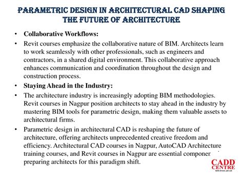 Ppt Parametric Design In Architectural Cad Shaping The Future Powerpoint Presentation Id