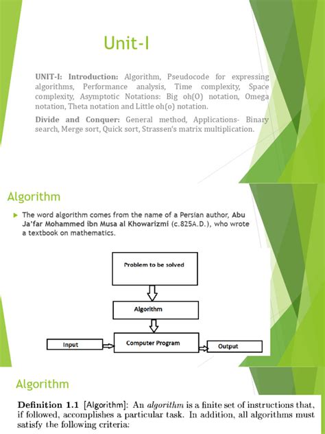 Daa Unit I Part A Introduction Pdf Time Complexity Algorithms