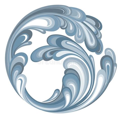 Ejemplo Aislado Agua En Blanco Ilustraci n Del Vector Ilustración del