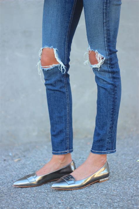 25 Ways To Wear Metallic Flats Stylecaster