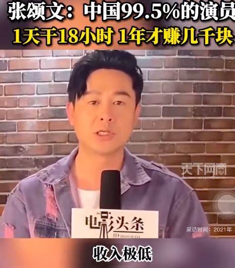 张颂文称中国99 5 的演员收入极低 网友建议彻查他 新闻频道 和讯网