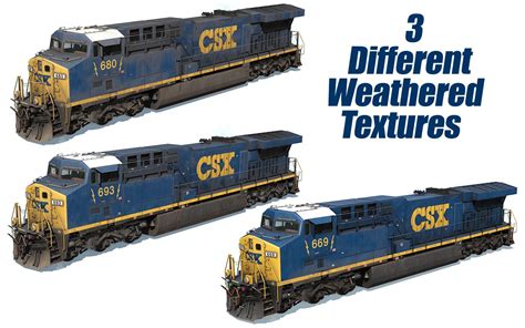 CSX AC6000CW YN3 654 699 Virtual Railroad Mods