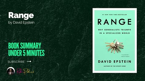 Range By David Epstein Book Summary Under 5 Minutes Youtube