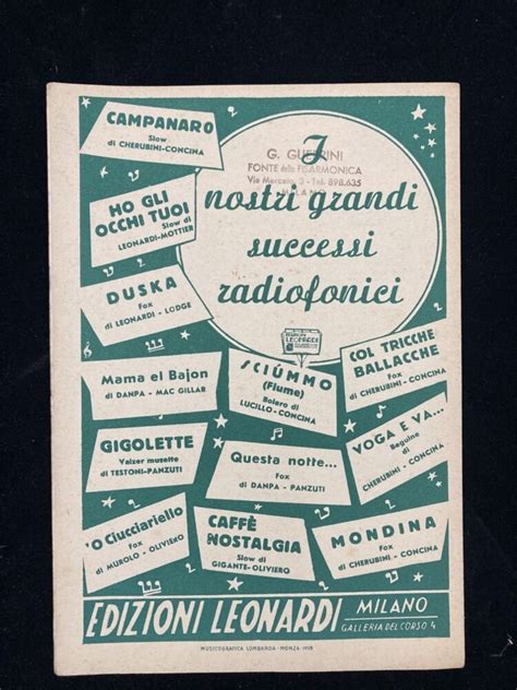 Vecchio Spartito Musicale Duska Maibuttare