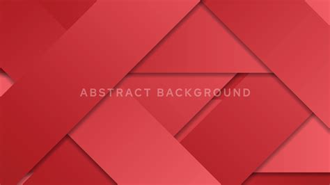 Abstract Red Background With Geometric Shape Composition And Shadow