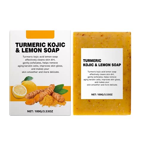 Lemon Turmeric Kojic Acid Soap Gentle Cleanser For Radiant Skin