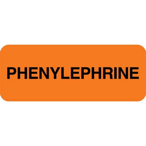 Phenylephrine 2 1 4 X 7 8 United Ad Label