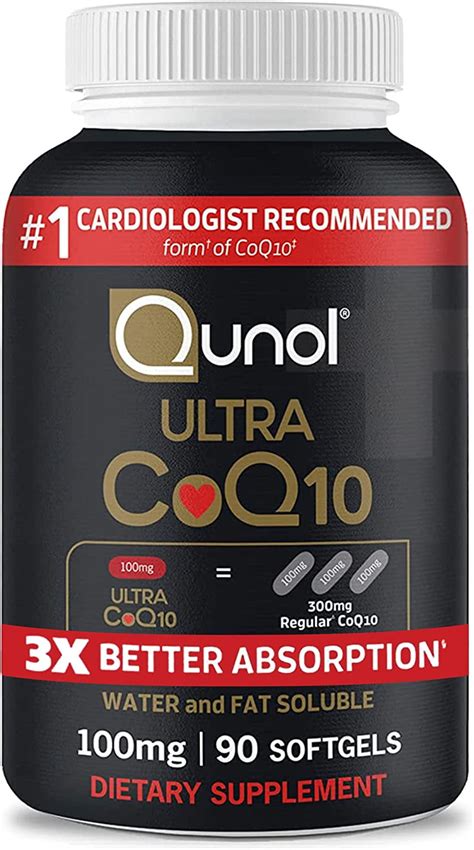 Qunol Ultra Coq10 100mg Softgels 3x Better Absorption Antioxidant For