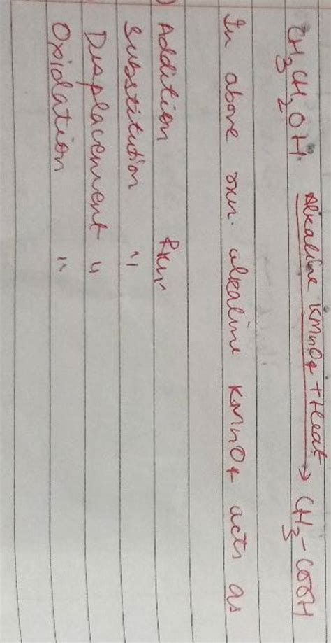 Mathrm Ch 3 Mathrm Ch 2 Mathrm Oh Circ Text Alkaline M