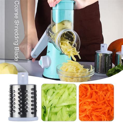 Badu Bg Мултифункционално 3 в 1 въртящо се ренде Кухненски аксесоари Резачка за зеленчуци Ръчна