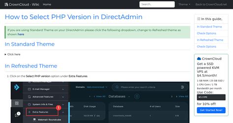 Crowncloud Wiki How To Select Php Version Directadmin