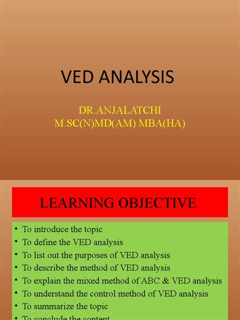 Ved Analysis Slide Share Pdf Inventory Business Economics
