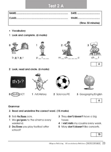 Starlight 4 Test Booklet (Unit2) online exercise for | Live Worksheets