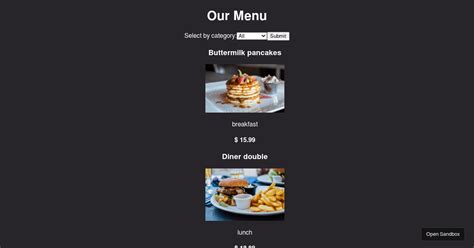 Restaurant Func Comp Codesandbox