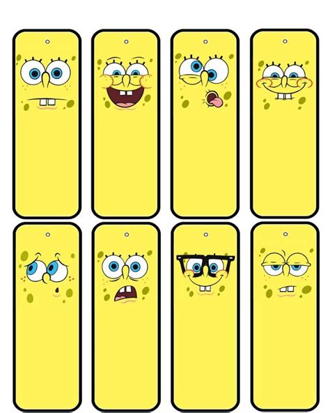 Etiquetas Para Cuadernos De Bob Esponja Caras De Bob Esponja Para 115