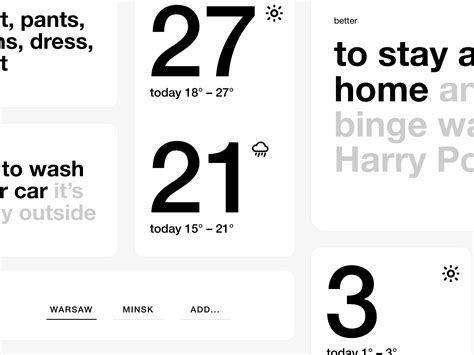 C Minimalistic Weather App Concept By Roman Belsky On Dribbble
