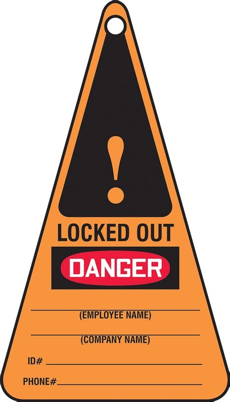 Triangle Safety Tag Locked Out MLT LPP