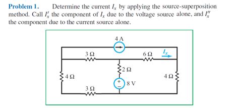 Solved Problem 1 Determine The Current Ix By Applying The Chegg Com