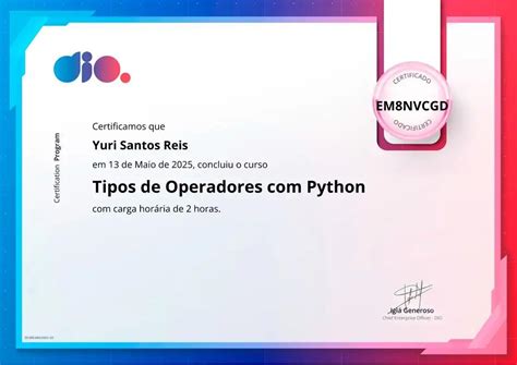 Tipos De Operadores Com Python Yuri Santos Reis
