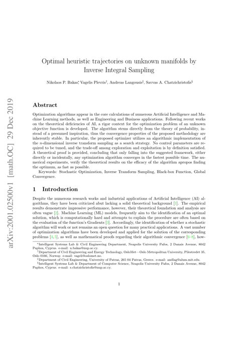 pdf optimal heuristic trajectories on unknown manifolds by inverse