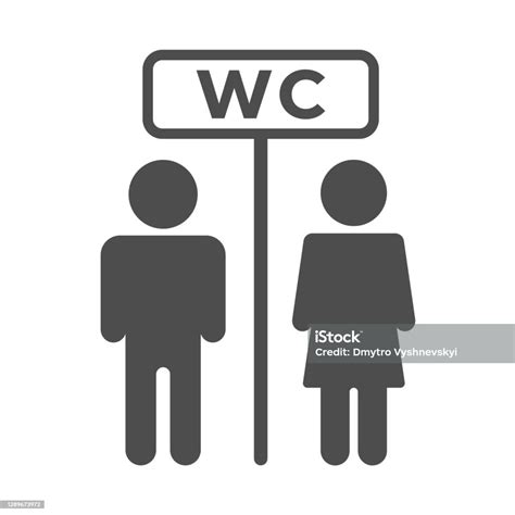 흰색에 격리 된 Wc 실루엣 벡터 아이콘 웹 모바일 앱 Ui 디자인 및 인쇄용 화장실 아이콘 0명에 대한 스톡 벡터 아트 및 기타 이미지 Istock