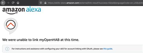 we were unable to link openhab at this time · issue 374 · openhab