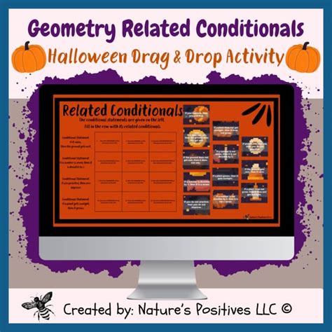 Geometry Conditional Statements Halloween No Prep Drag And Drop Digital Activity