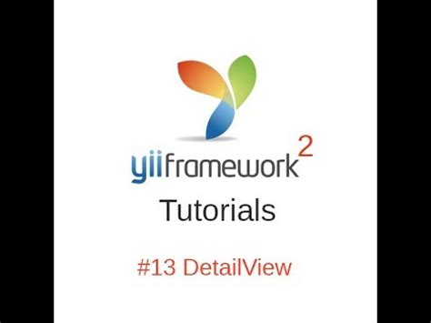 Yii Tutorials Detailview Youtube