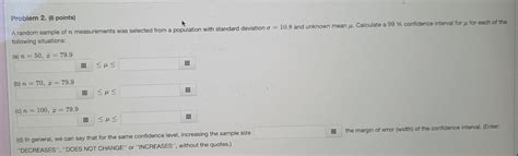 Solved Problem 2 8 Points A Random Sample Of N