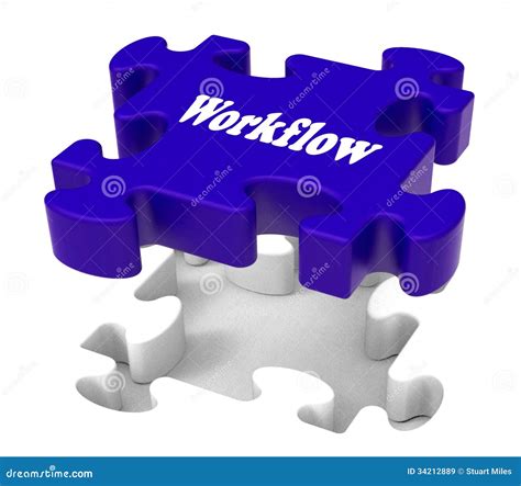 Workflow Puzzle Shows Structure Flow Stock Image CartoonDealer Com 34212889