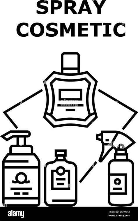 Spray Cosmetic Vector Concept Color Illustration Stock Vector Image